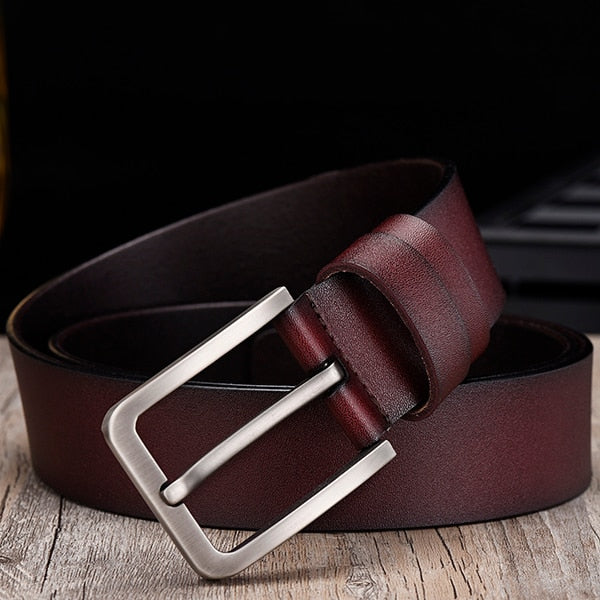 Classic Belt with Brushed Buckle – Timeless Finish for Formal Looks ...
