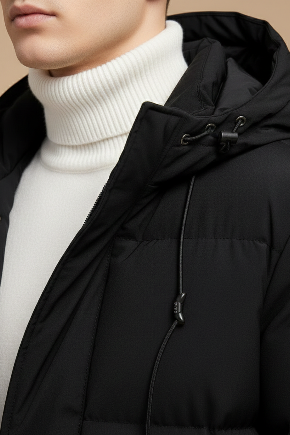 Men’s Insulated Parka Jacket – Longline Hooded Winter Coat with Quilte ...